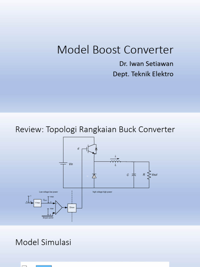 Materi 4 Model Boost Converter | PDF