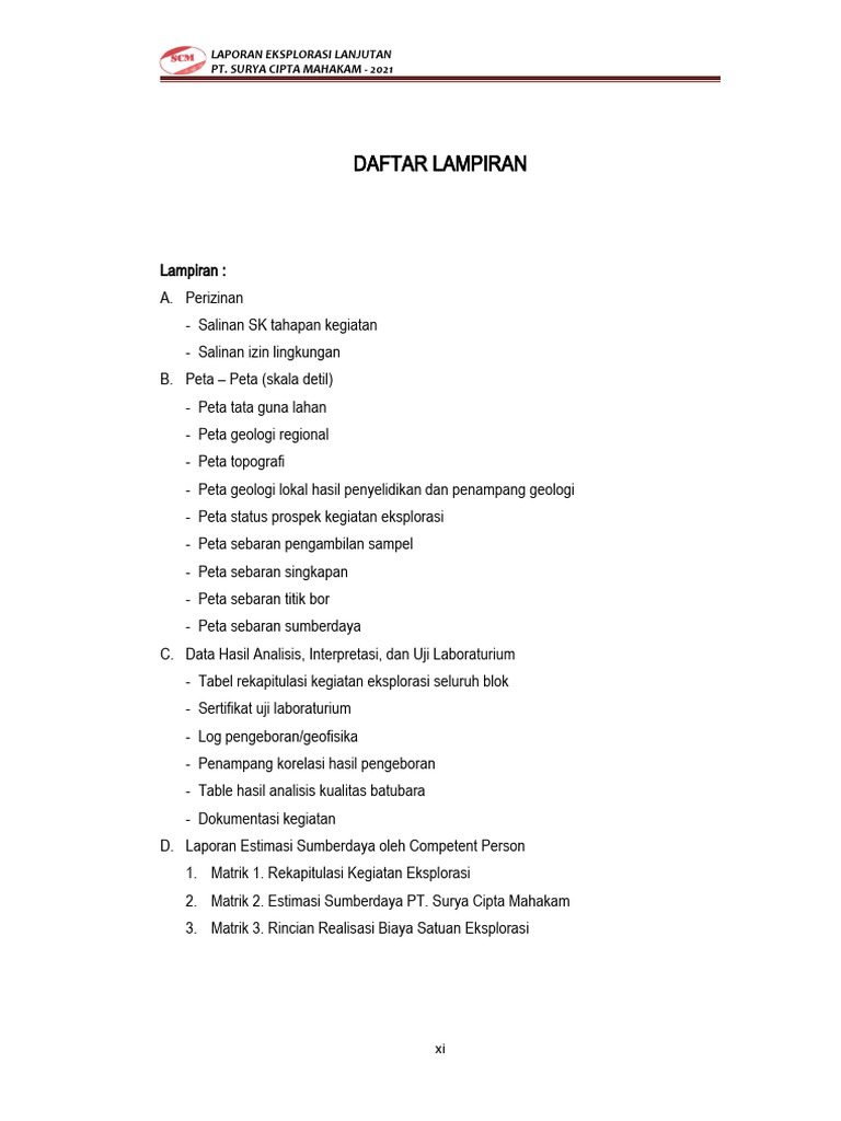 5b. DAFTAR LAMPIRAN SCM | PDF