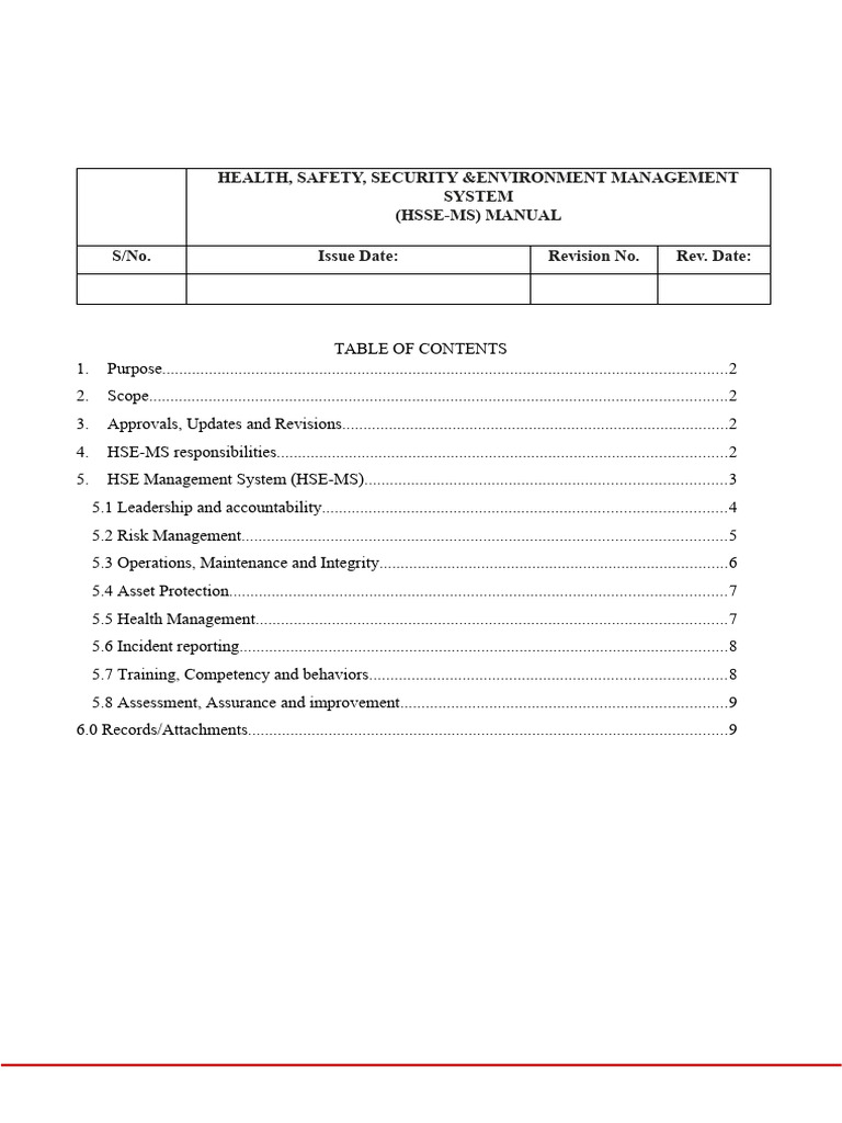 HSE Manual | PDF | Risk | Risk Management
