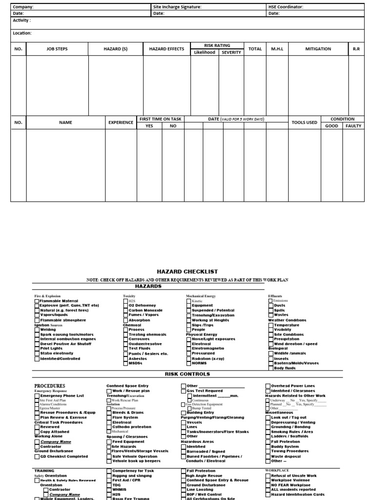 Risk Assessment Template | PDF | Hazards | Engines