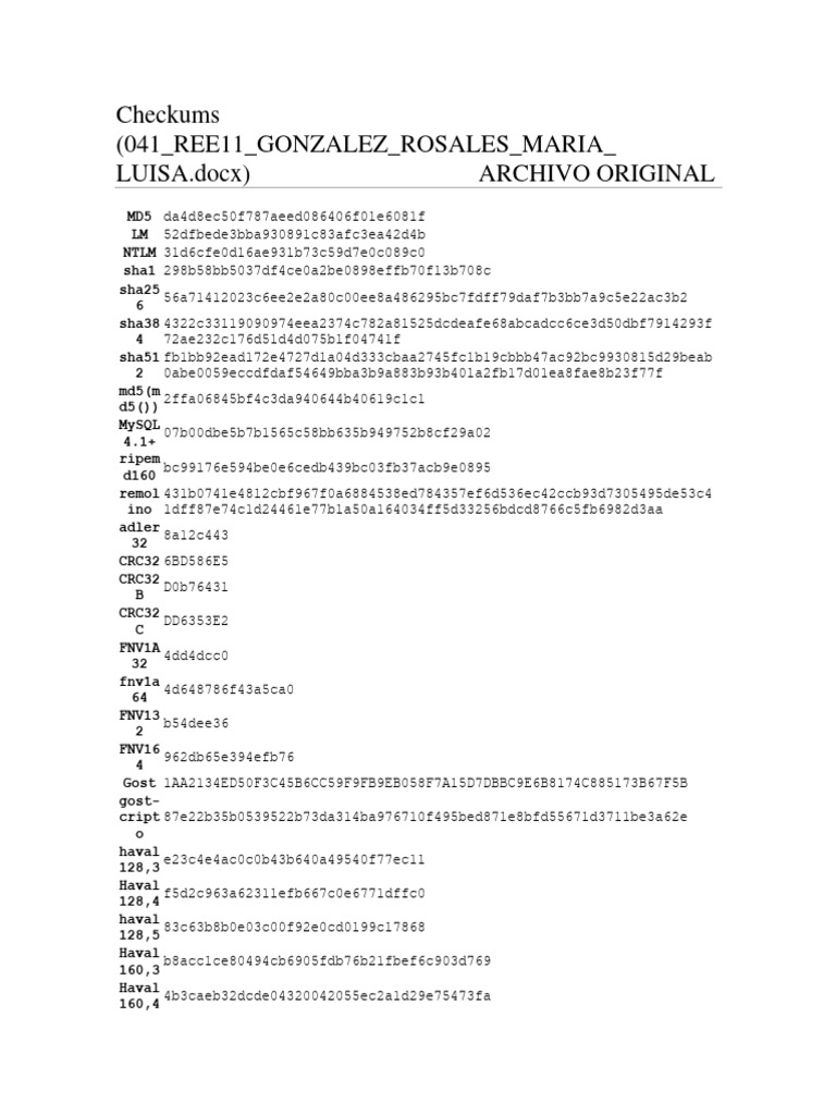 Lab E12 - Hash - 041 - Gonzalez Rosales Maria Luisa | PDF | Espionage ... Lab E12 - Hash - 041 - Gonzalez Rosales Maria Luisa | PDF | Espionage ...