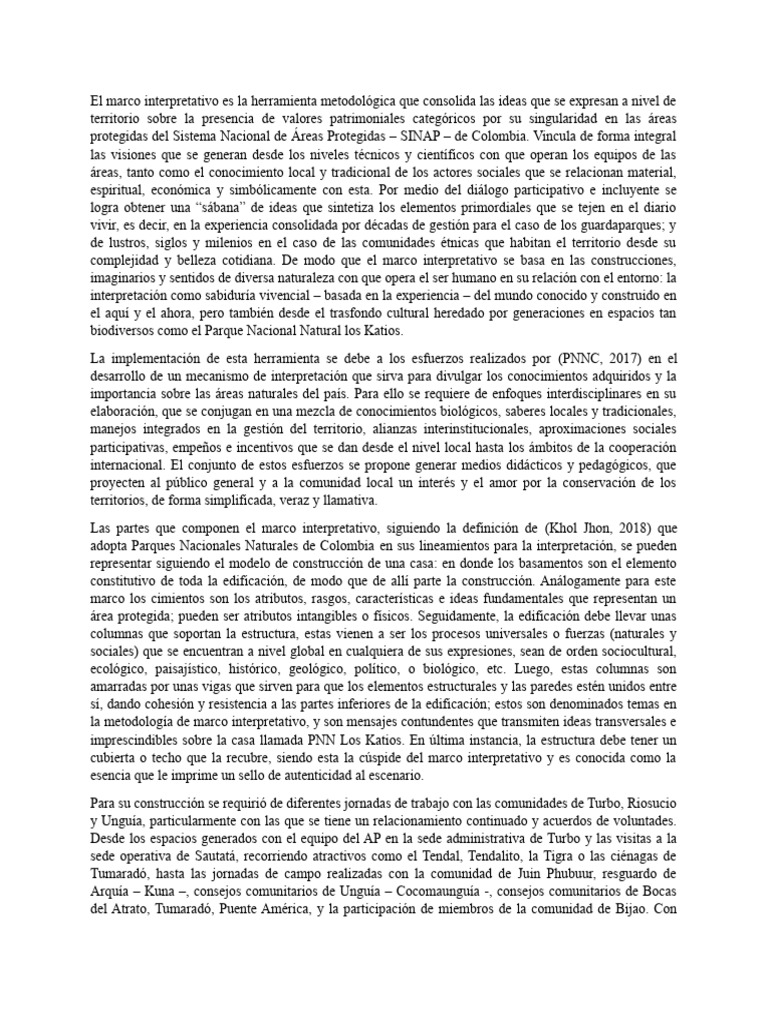 Cap Marco Interpretativo PNN Los Katios | PDF | Humedal | Américas