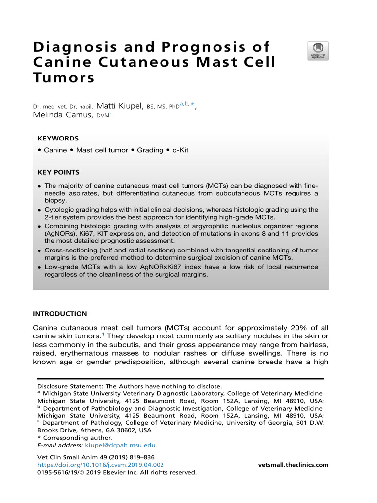 Kiupel 2019 | Download Free PDF | Metastasis | Staining Kiupel 2019 | Download Free PDF | Metastasis | Staining