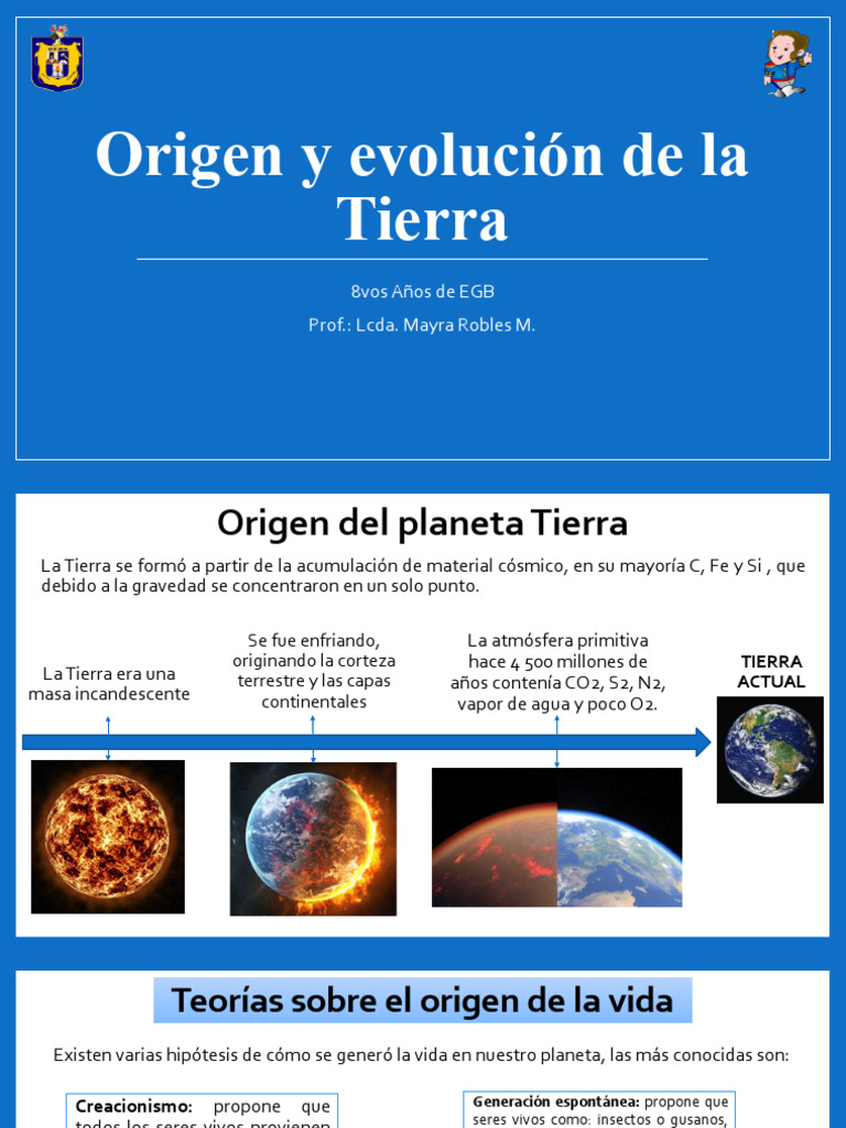 Clase Origen y Evolución de La Tierra 8vos EGB | PDF | Tierra | Naturaleza