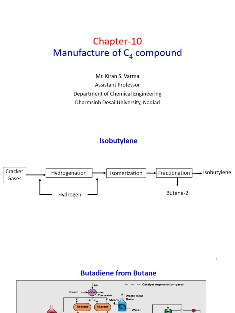 Chapter 10 - Manufacture of C4 Compound | PDF | Chemistry | Chemical ...