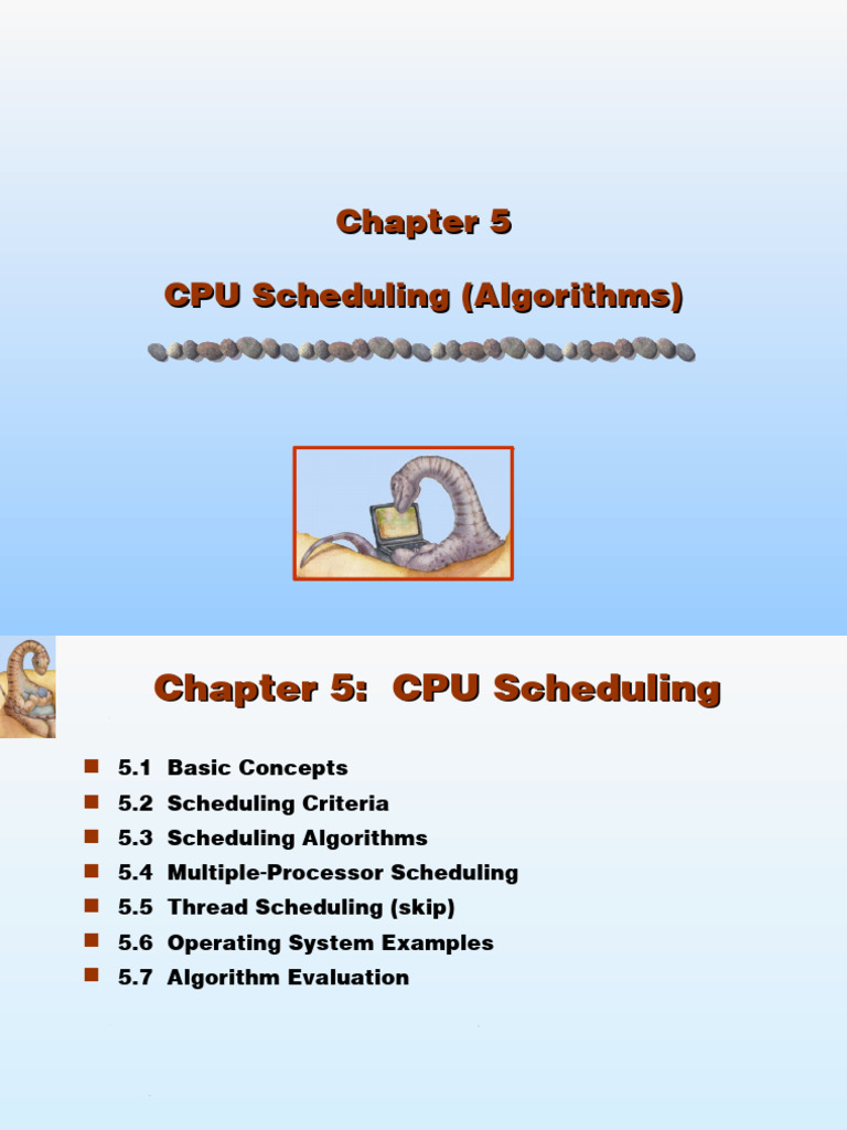 Silberschatz Ch05 Cpu Scheduling Pdf Scheduling Computing Process Computing