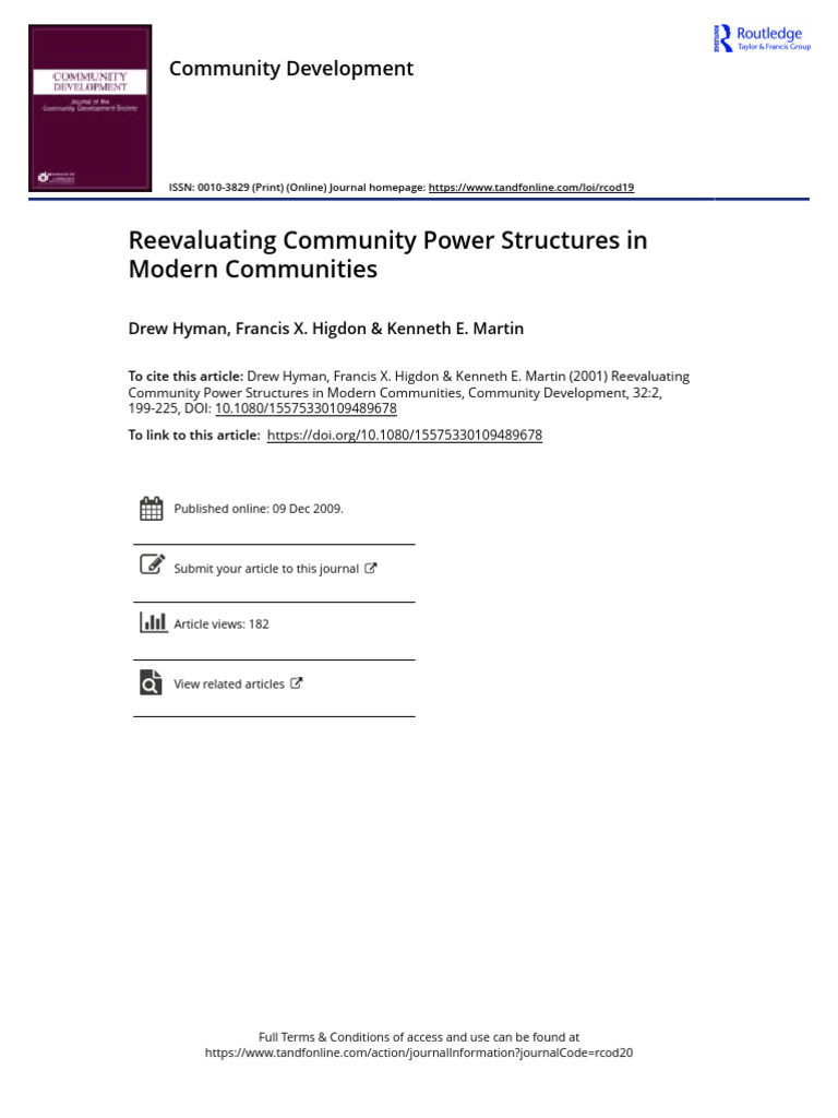 Reevaluating Community Power Structures in Modern Communities | PDF ...