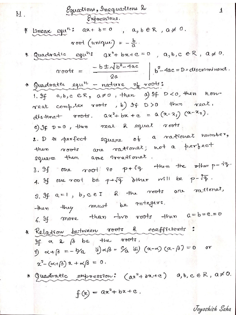 M Theory of Equations | PDF