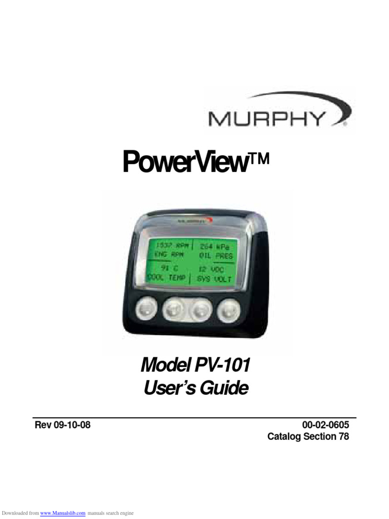 Powerview pv101 | PDF | Menu (Computing) | Parameter (Computer Programming)