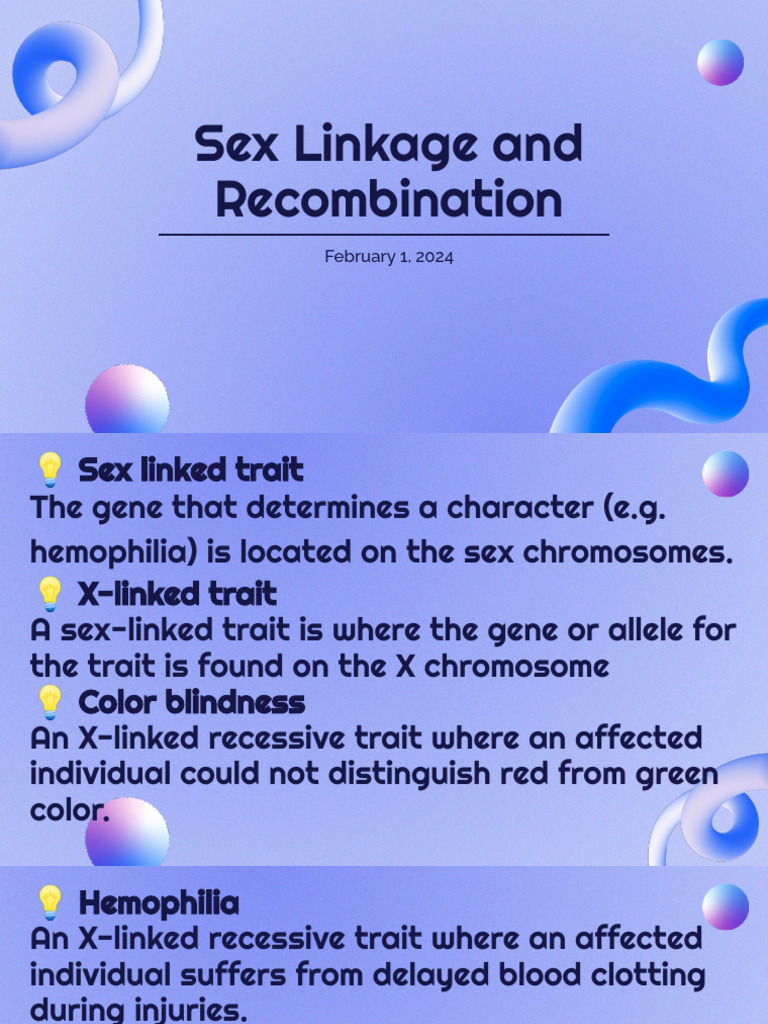 Gen Bio 2 Sex Linkage And Recombination Pdf Dominance Genetics 7281