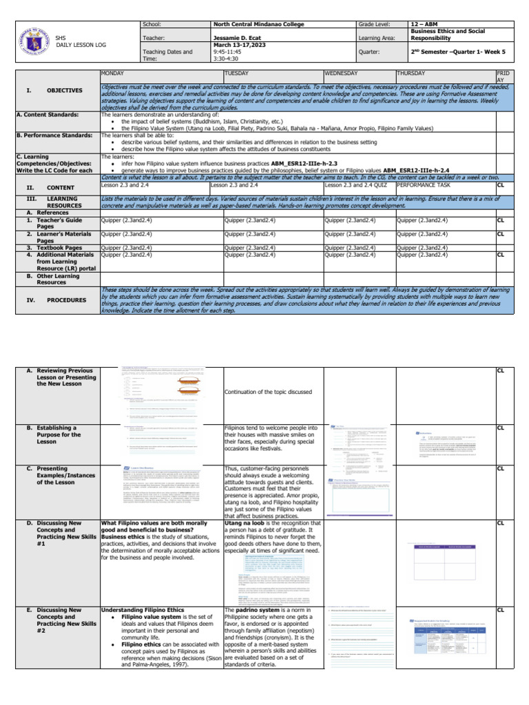 Bus - Ethics q3 w5 | PDF