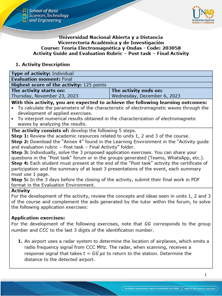 Activity Guide and Evaluation Rubric - Post Task - Final Activity v2 ...