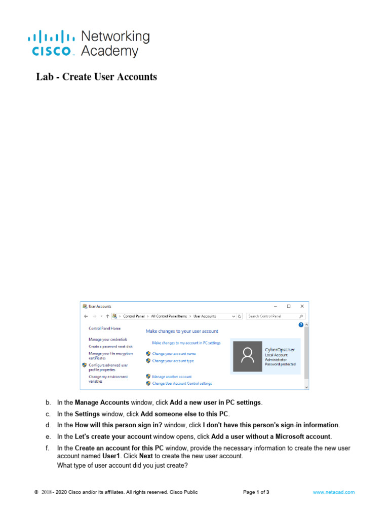 Create and Manage User Accounts | PDF | Computer Science | Computing ...