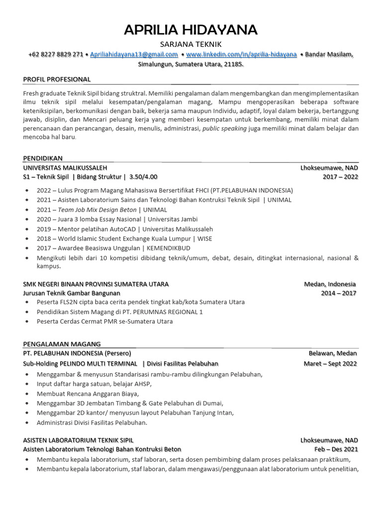 Contoh Resume | PDF | Seni