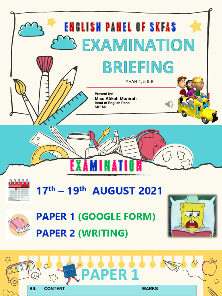 SKFAS English Examination Briefing | PDF