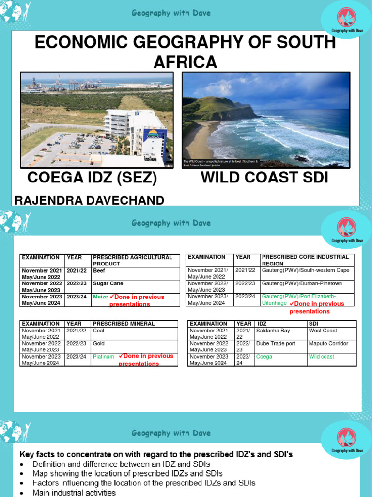 Coega IDZ and Wild Coast SDI | PDF | Employment | Poverty