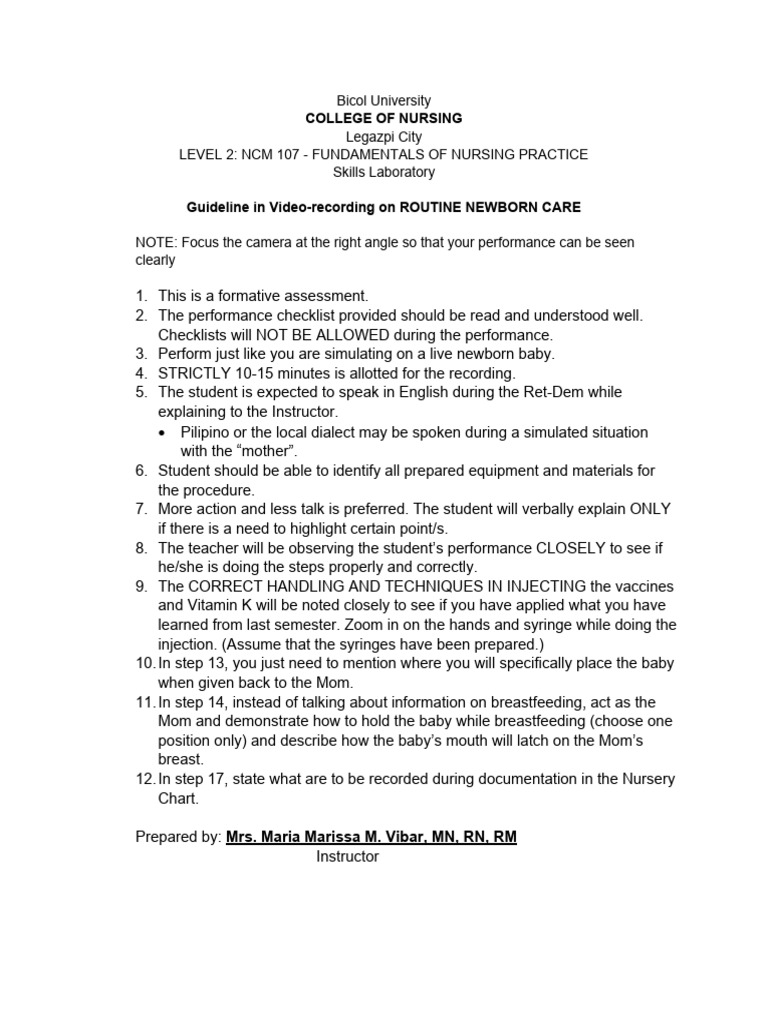 Guideline Video Recording | PDF