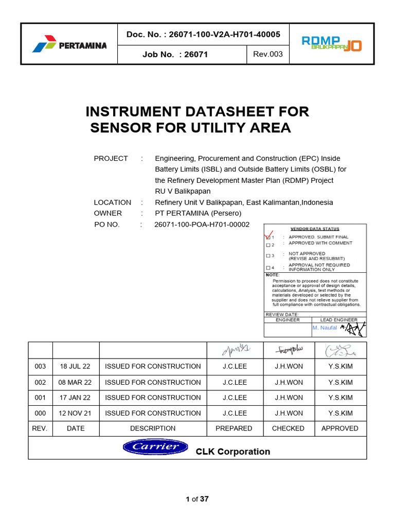 26071-100-V2a-H701-40005 - R03 - Datasheet For Sensor - Utility | PDF ...