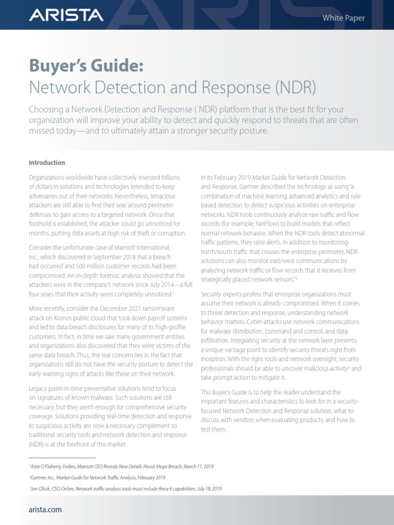 Buyers Guide NDR | PDF