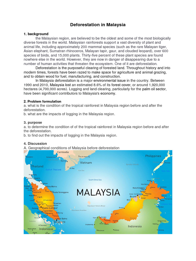 Deforestation in Malaysia | PDF | Deforestation | Malaysia