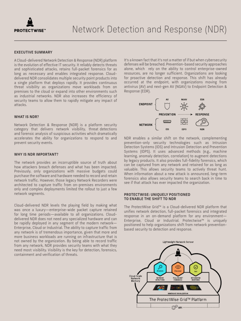 Protectwise 0 - ProtectWise Datasheet NDR Network Detection Response | Download Free PDF | Cloud ...
