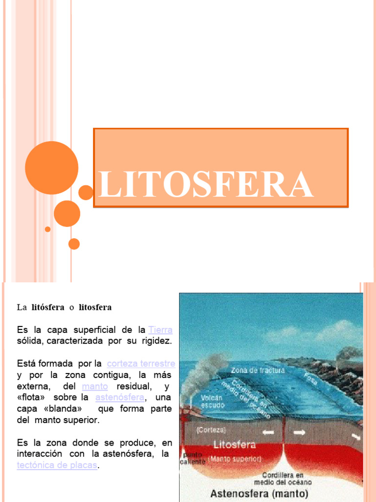 Definición y características de la litosfera | PDF | Geología | Naturaleza