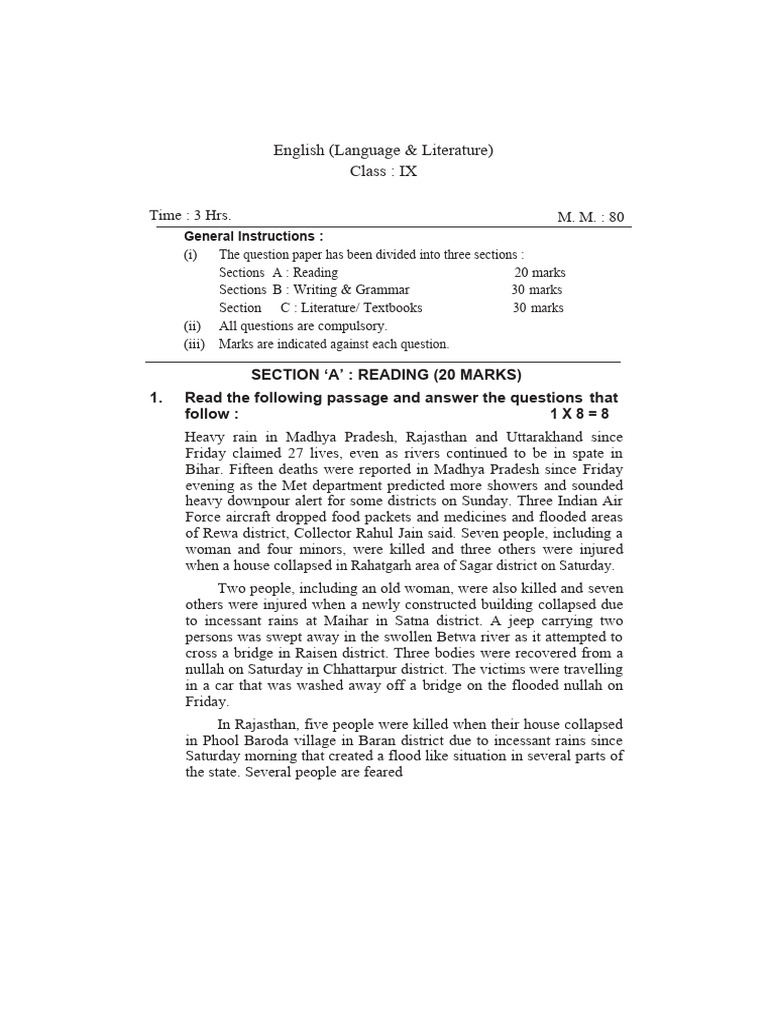 Class 9 English | PDF | Etiquette