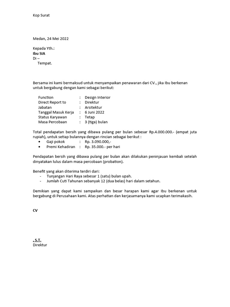 Offering Letter | PDF