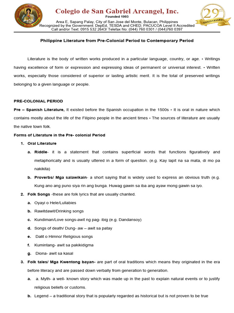 Philippine Literature LAS 2 | PDF | Philippines