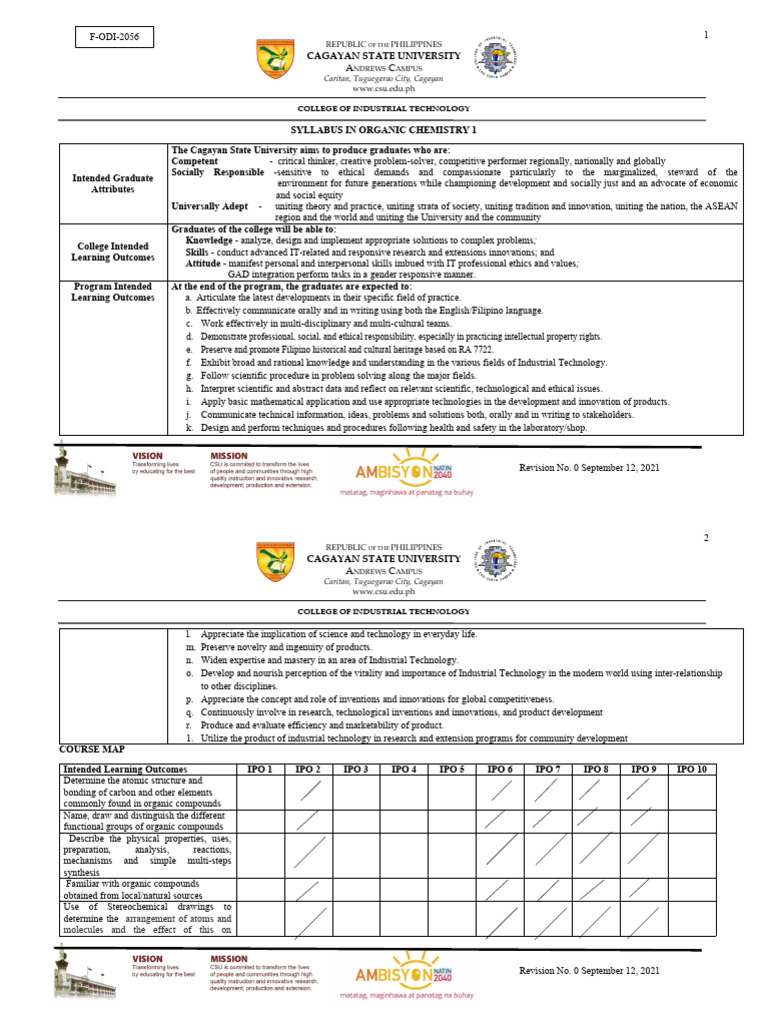 Organic Chemistry Syllabus | PDF