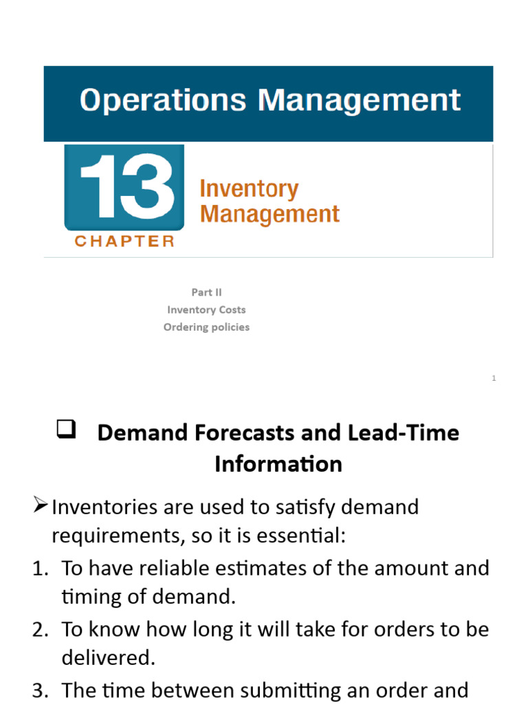 Inventory Management Part 2 | PDF | Inventory | Financial Economics