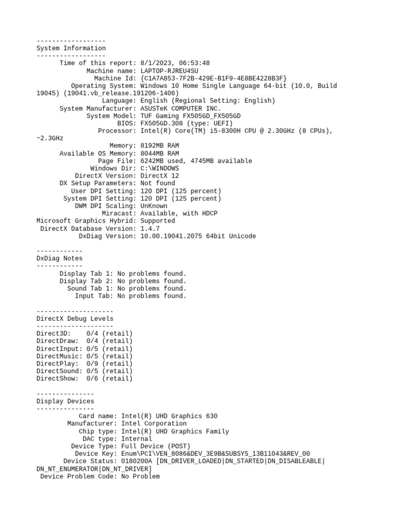 bios info | PDF | Device Driver | Usb