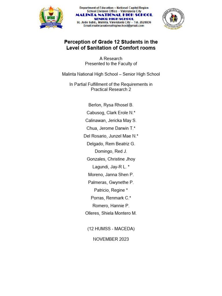 PR2 RRL Final | PDF | Public Toilet | Wash