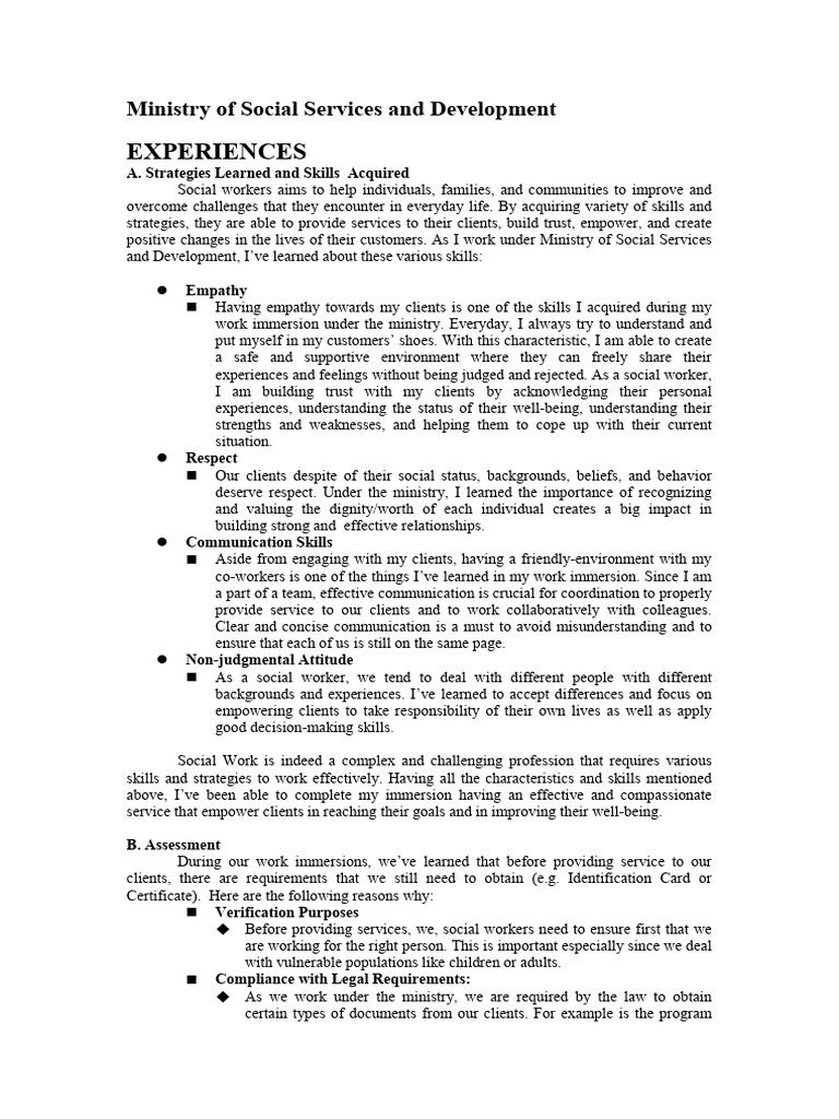 Ministry of Social Services and Development | PDF | Identity Document ...