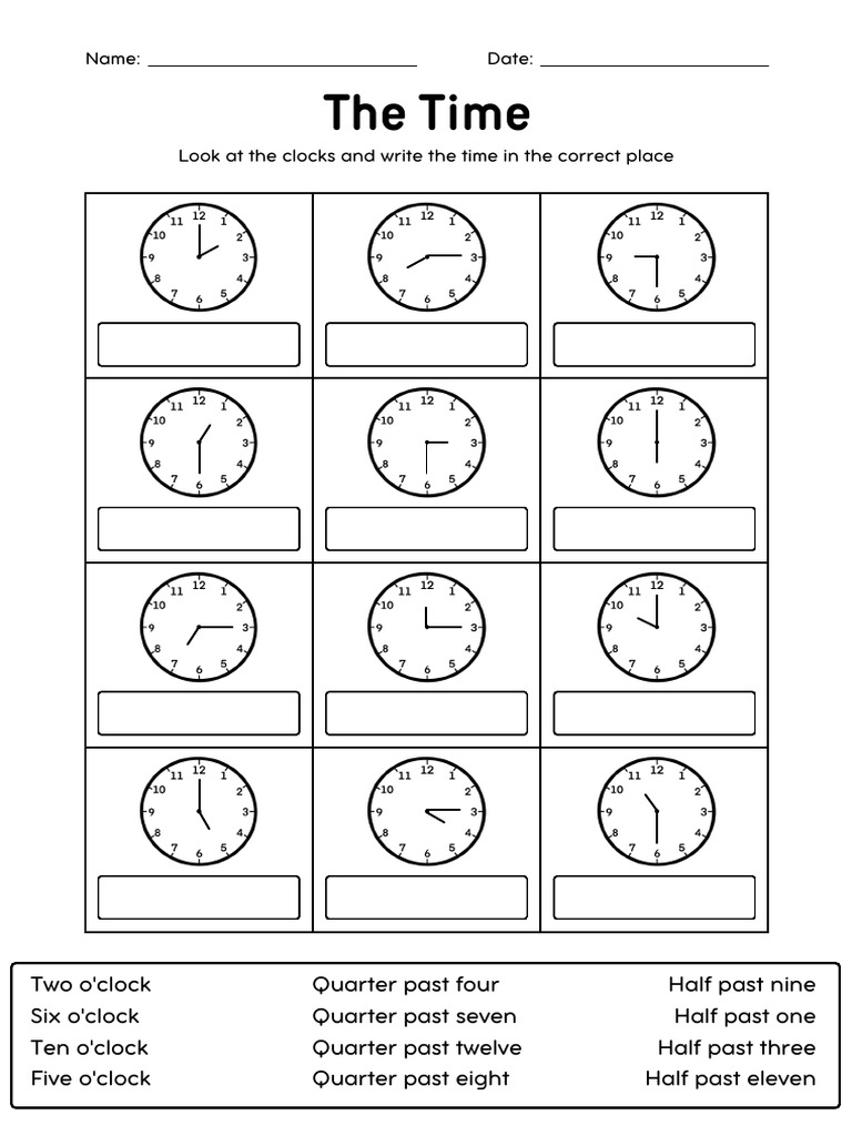 Monochromatic The Time Worksheet | PDF