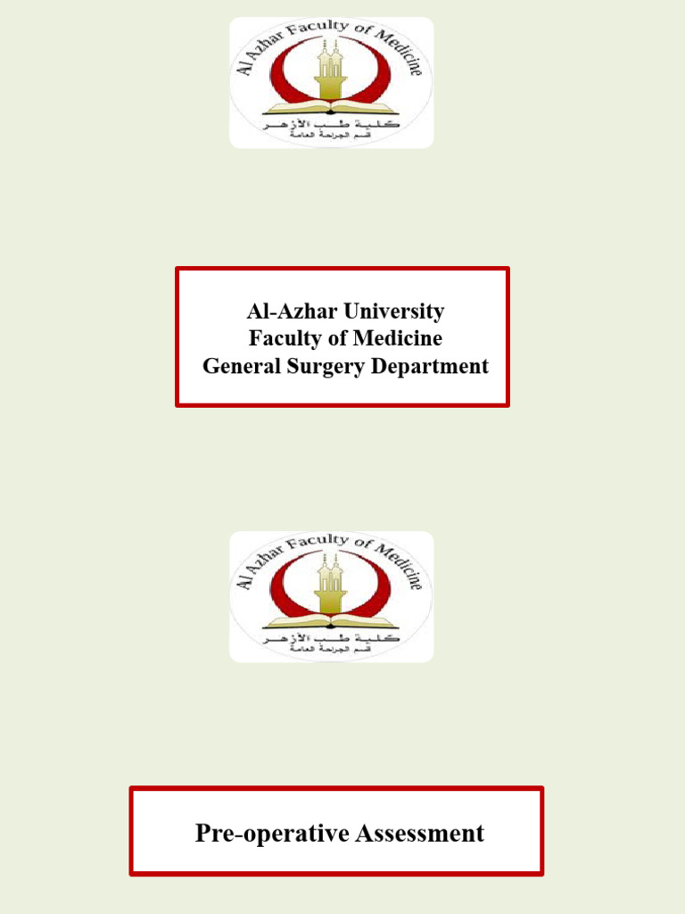 Pre-Operative Assessment | Download Free PDF | Surgery | Causes Of Death