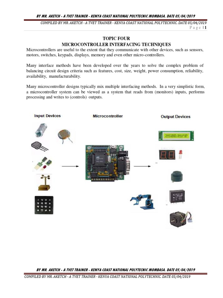 Microcontroller - Interfacing | PDF | Microcontroller | Telecommunications