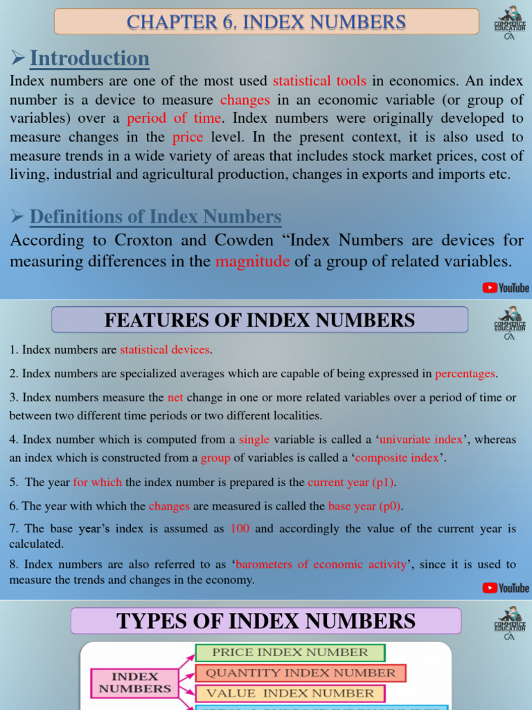 Understanding Index Numbers in Economics | PDF | Cost Of Living | Index ...