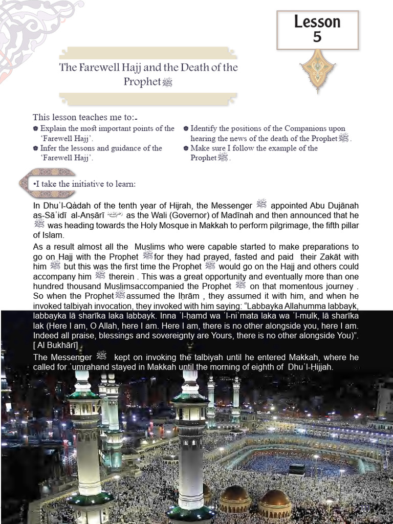 The Farewell Hajj - Death of The Prophet PBUH | PDF | Muhammad | Hajj
