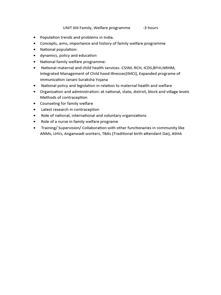 UNIT XIII Family Welfare OB | PDF | Breastfeeding | Maternal Death