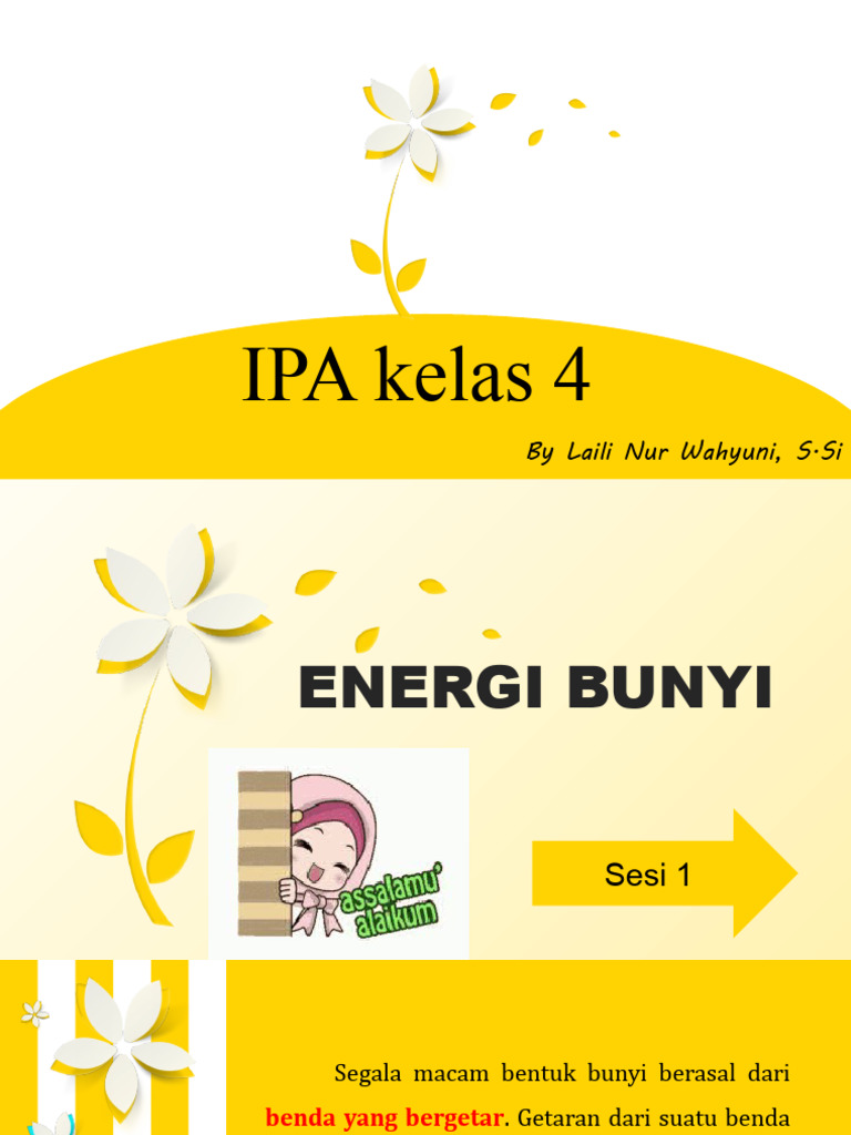Energi Bunyi dan Sifat-Sifatnya | PDF | Seni & Disiplin Bahasa | Kajian ...
