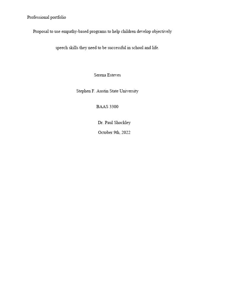 Project Proposal 2023 Empathy - Edited | PDF | Empathy | Distance Education