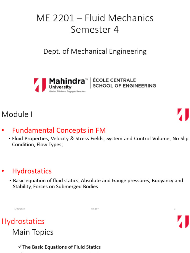 Hydrostatics | PDF | Buoyancy | Pressure