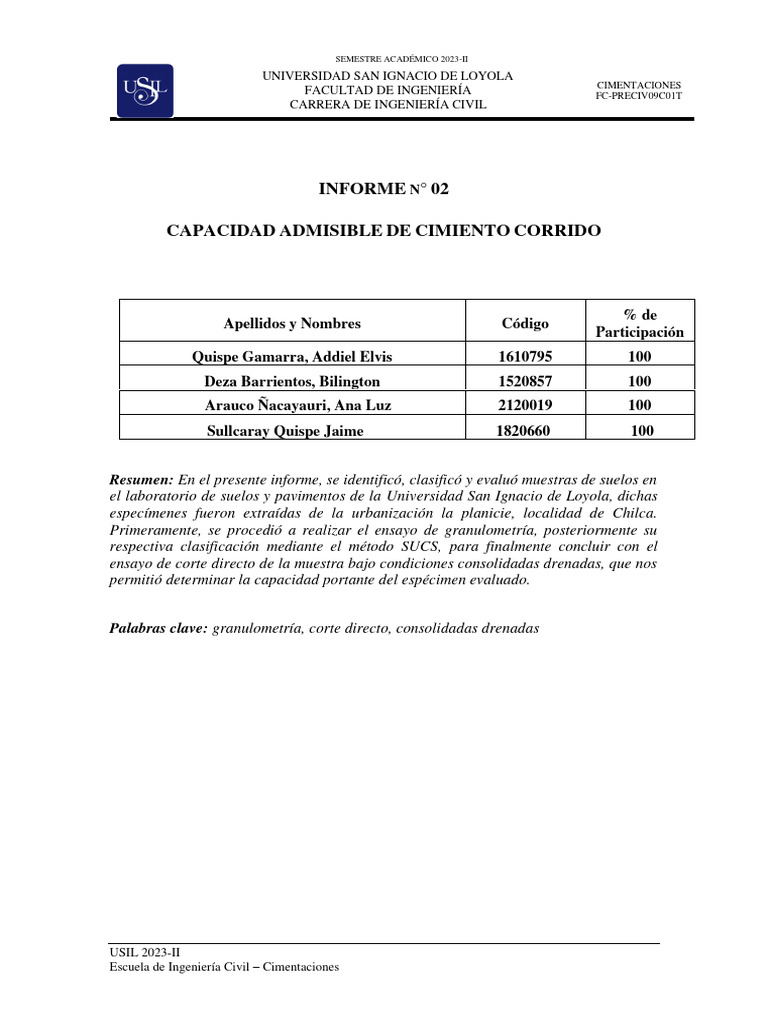 Informe LabN°2-Grupo 02 | PDF