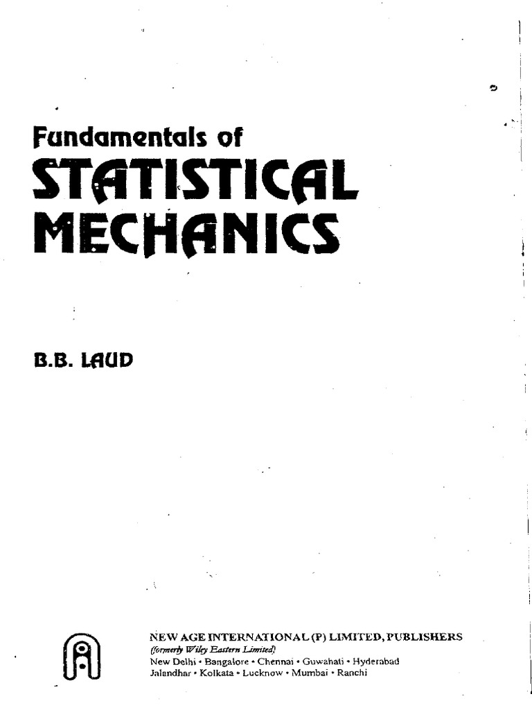 Fundamentals of Statistical Mechanics | PDF