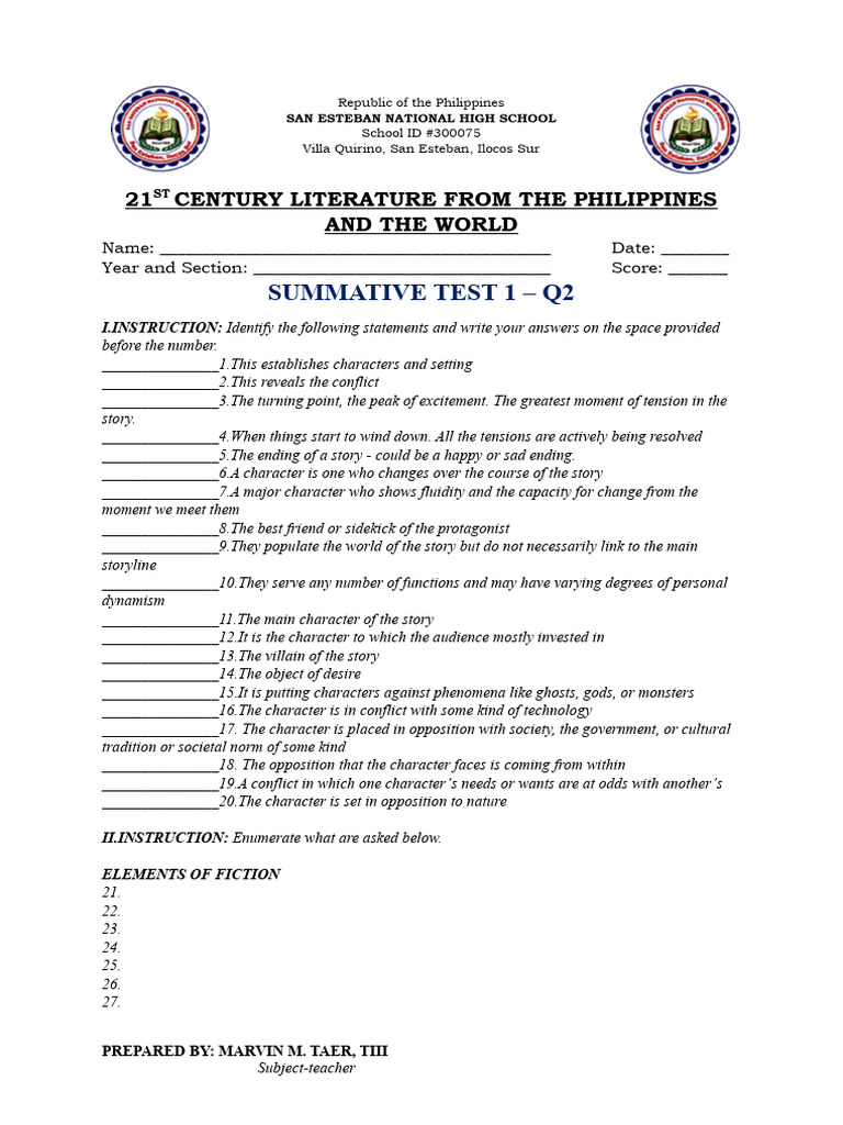 21ST Summative Test 1 - Q2 | PDF | Finance & Money Management | Foreign ...