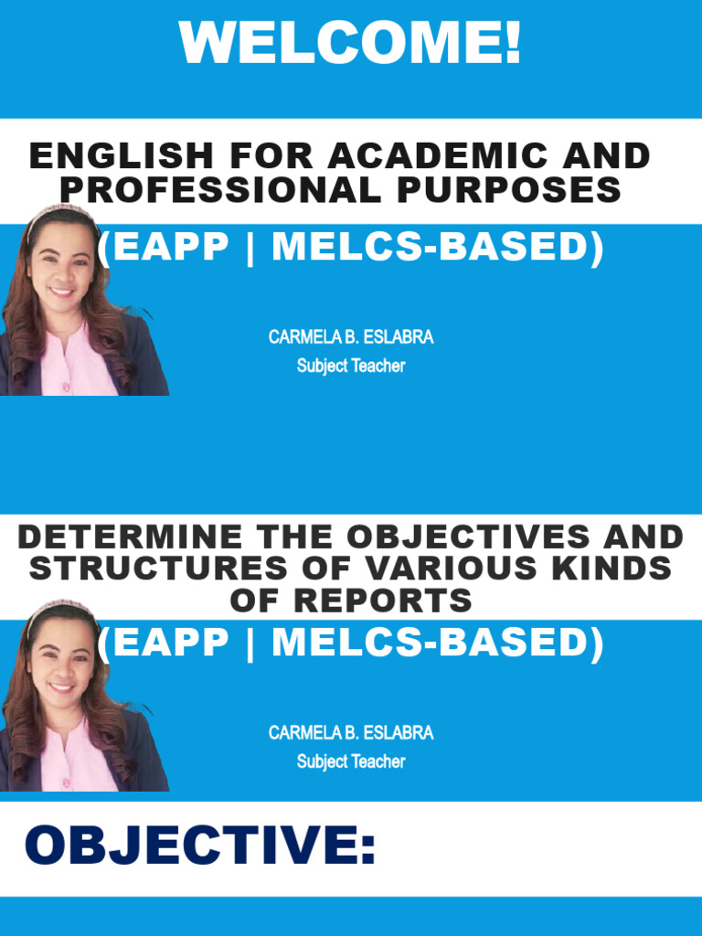 Eapp Lesson 12 Reports II | PDF