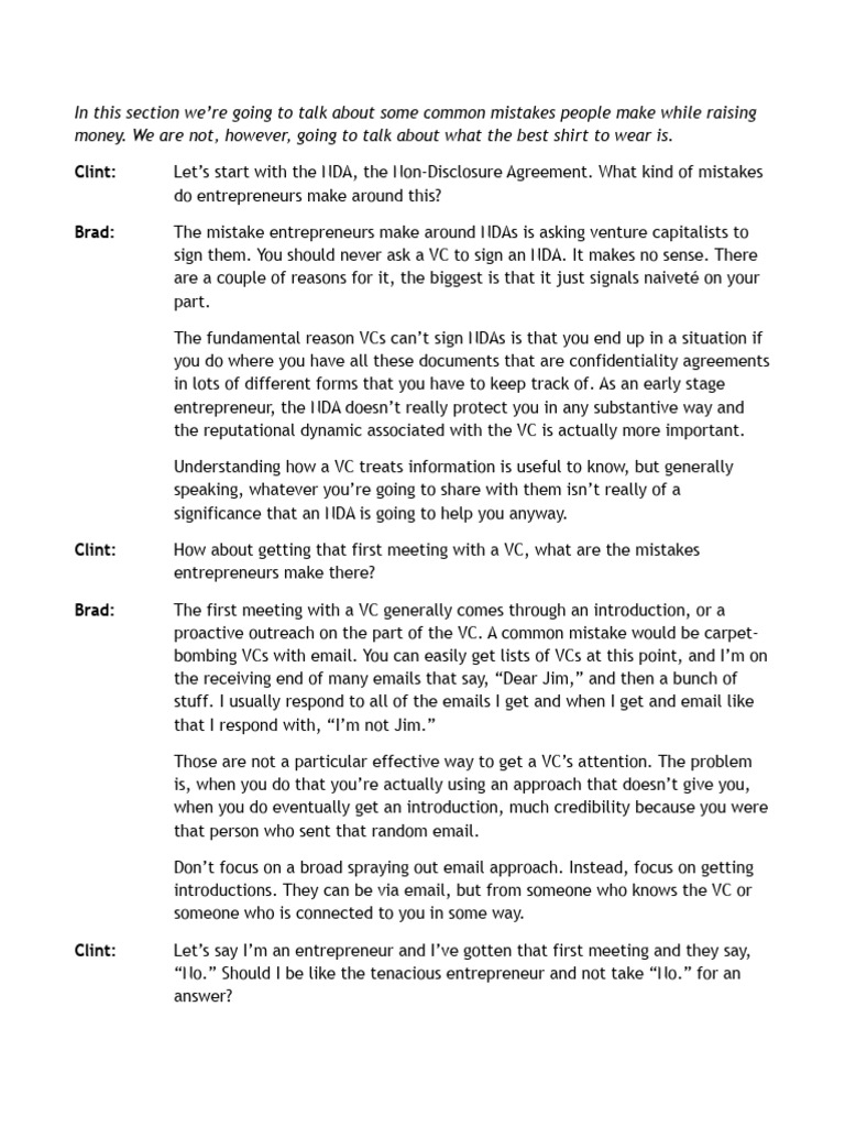 3 Common Mistakes Raising Money | PDF 3 Common Mistakes Raising Money | PDF