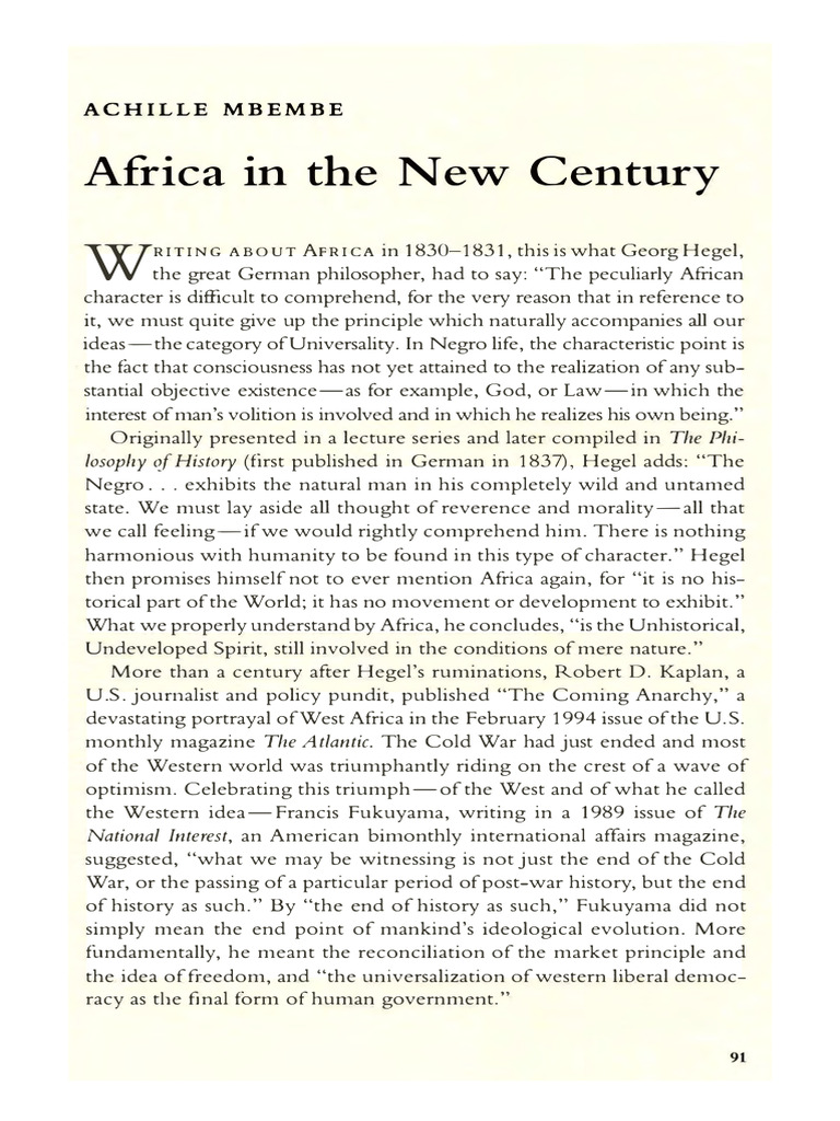 Africa's Evolution in the 21st Century | PDF | Climate Change | Race ...