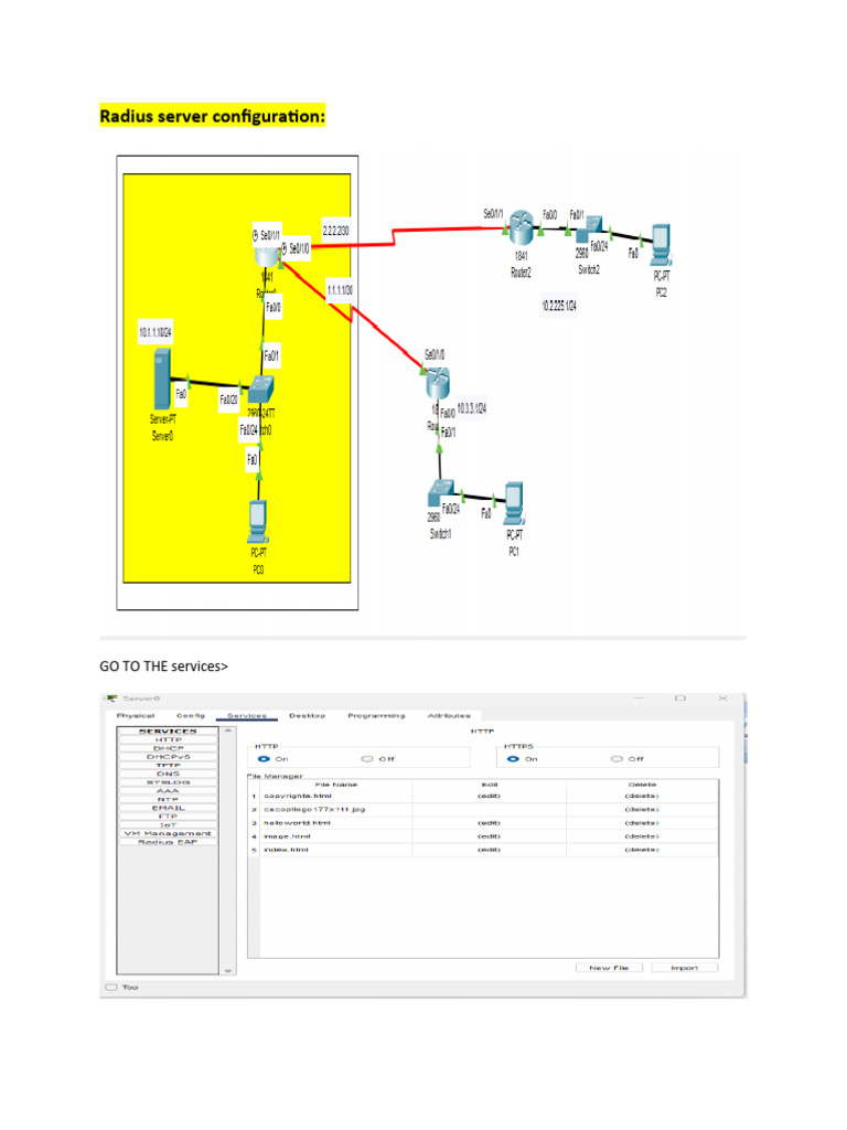 Radius Server Configuration | PDF